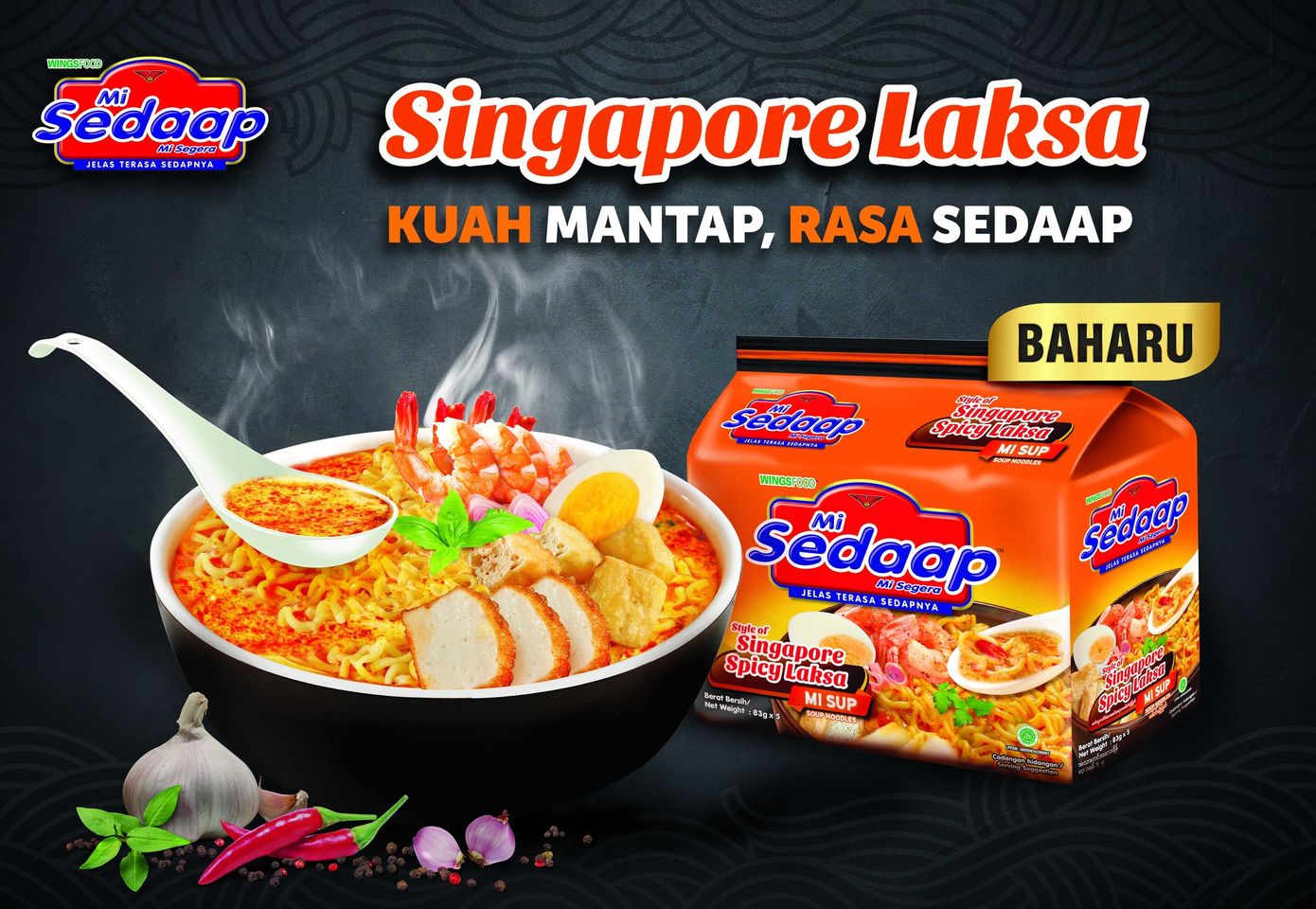 Mi Sedaap Korean Spicy Soup Singapore Spicy Laksa Mi Goreng Grilled ...