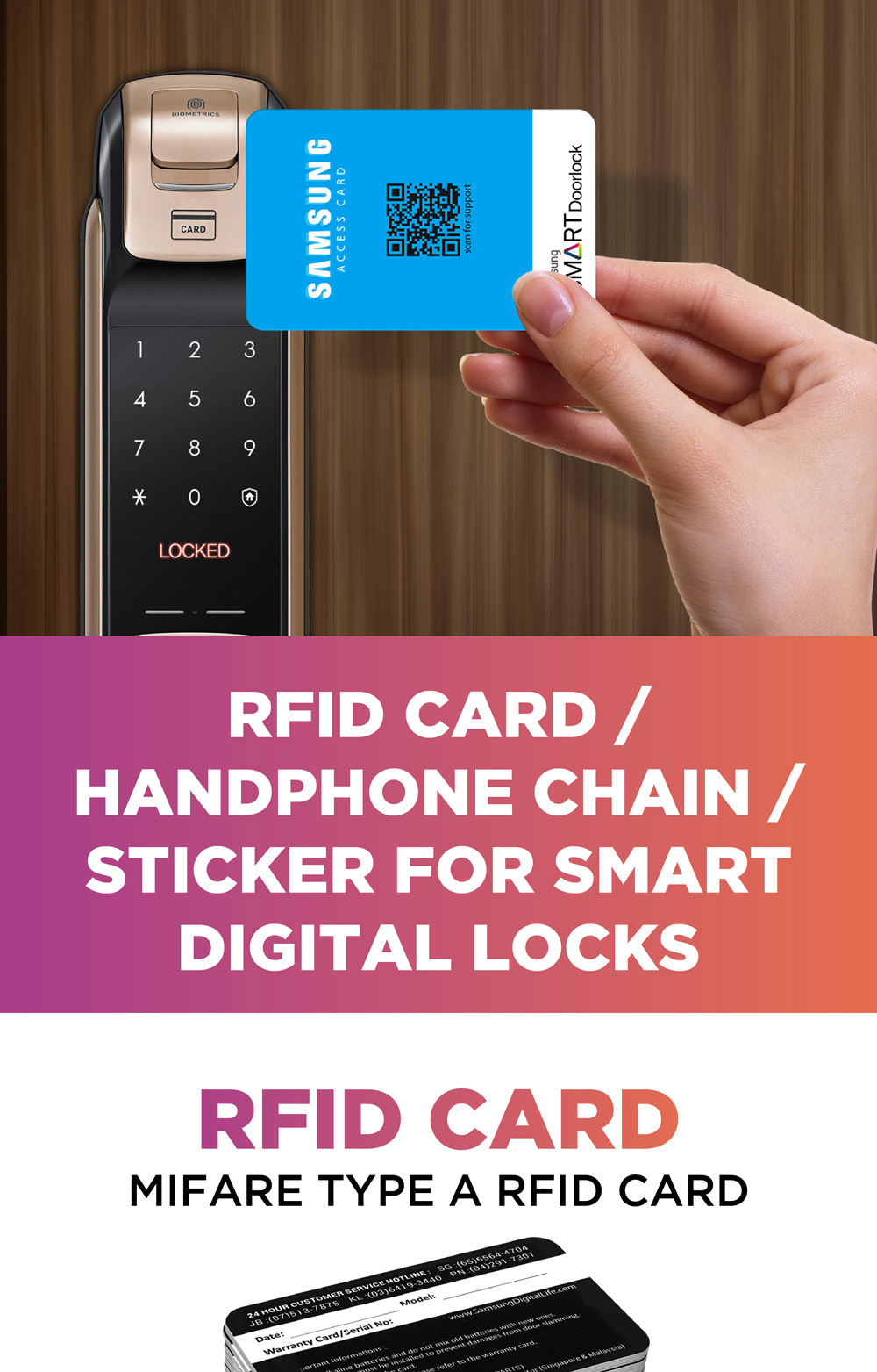 RFID CARD FOR DIGITAL DOOR LOCKS (RFID CARD, STICKER, KEYCHAIN TAG ...