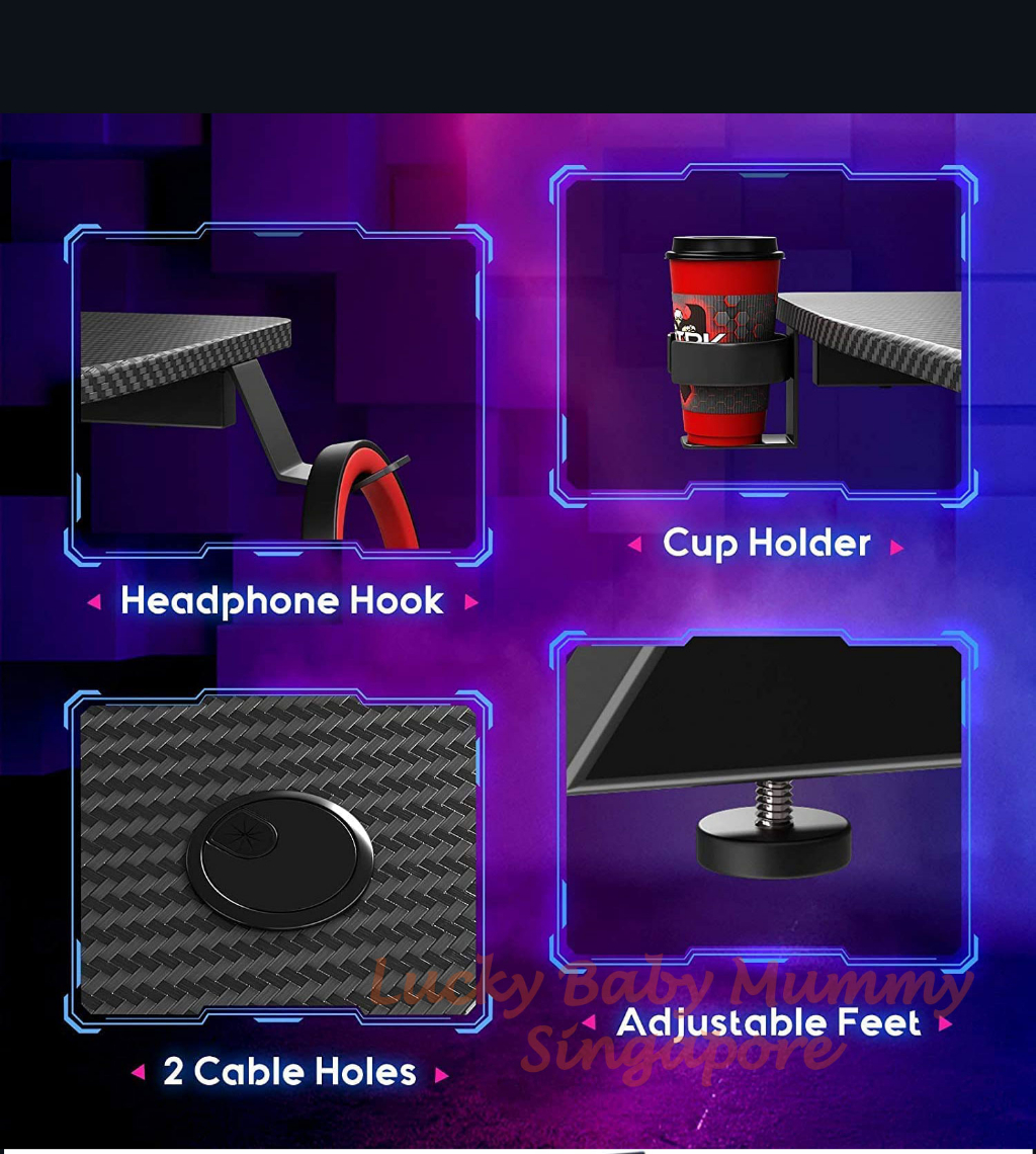 [Local Seller] Carbon Fiber Texture Gaming Table / Desk / Study Table ...