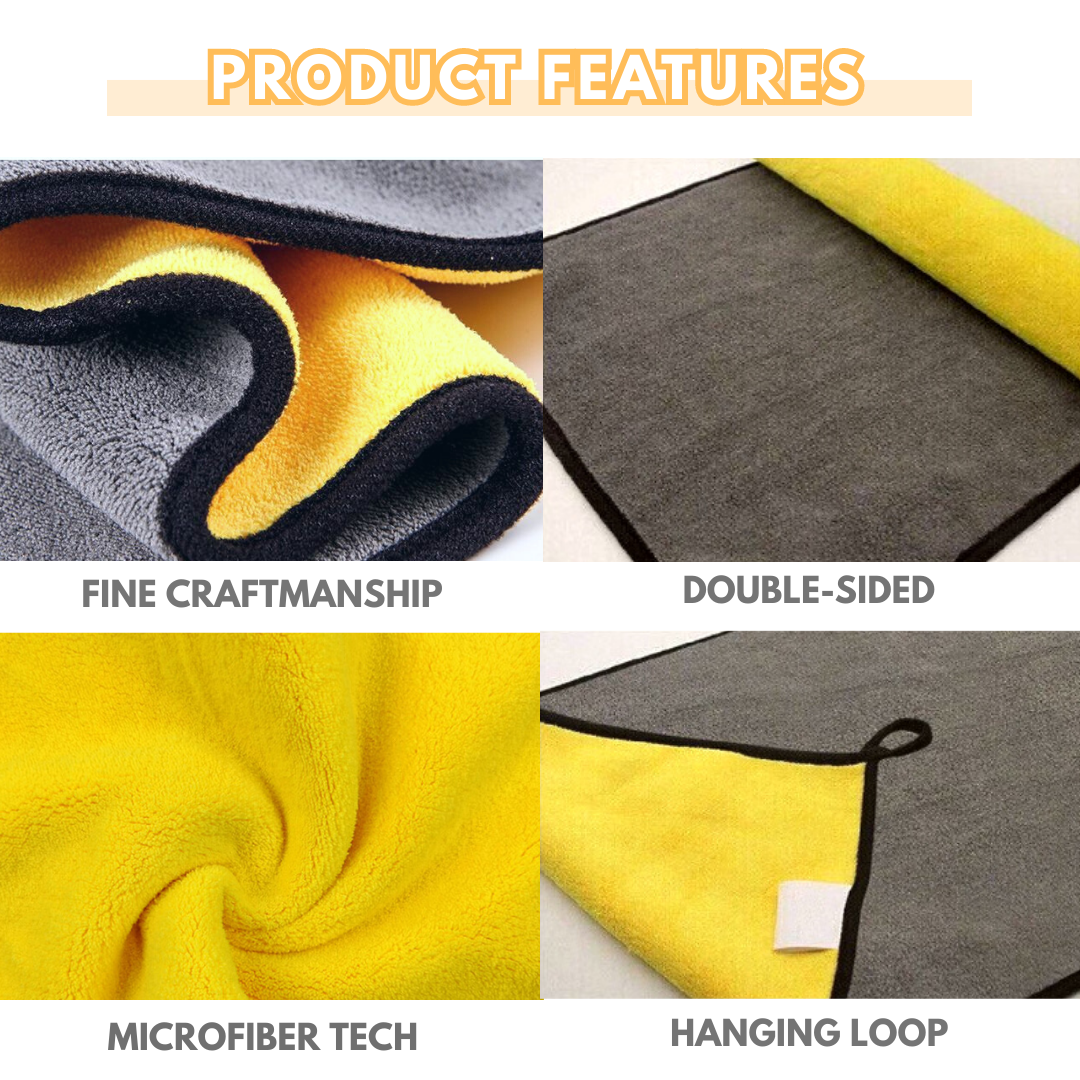 mixshop Microfiber Cleaning Cloth (Premium 600gsm Extra Thickness) for ...