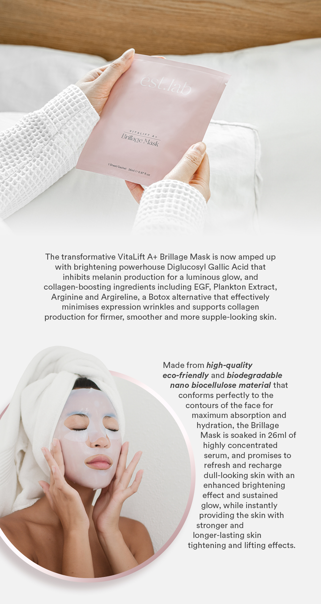 est.lab VitaLift A+ Brillage Mask (5 sheets/box) | Shopee Singapore