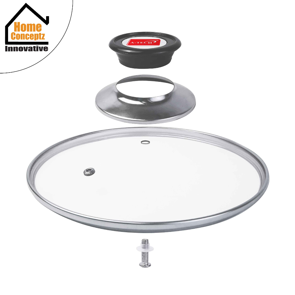 [Household] A-Tech Transparent Tempered Glass Lid Cover/Wok Cover/Pans ...
