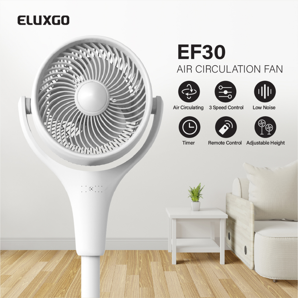 ELUXGO Singapore High-Velocity 9.5' Air Circulator Fan EF30 | Shopee ...