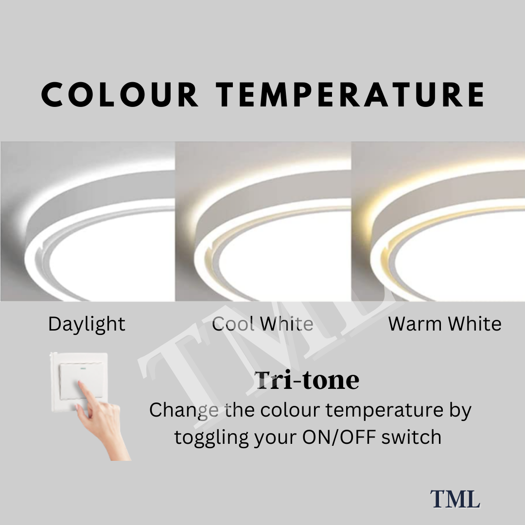 Premium LUX Aurora Ceiling Light with Side Luminance Bedroom Living ...