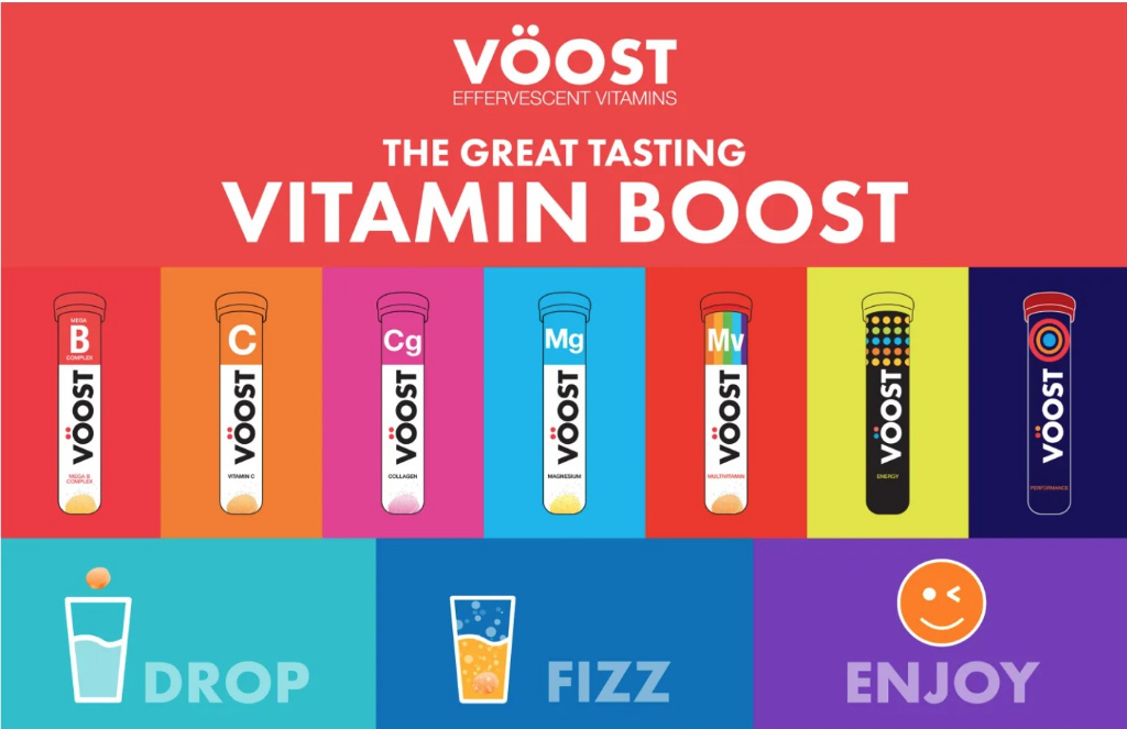 VOOST Effervescent Vitamins 20/60 Tablets – Collagen, Energy, Vitamin C ...