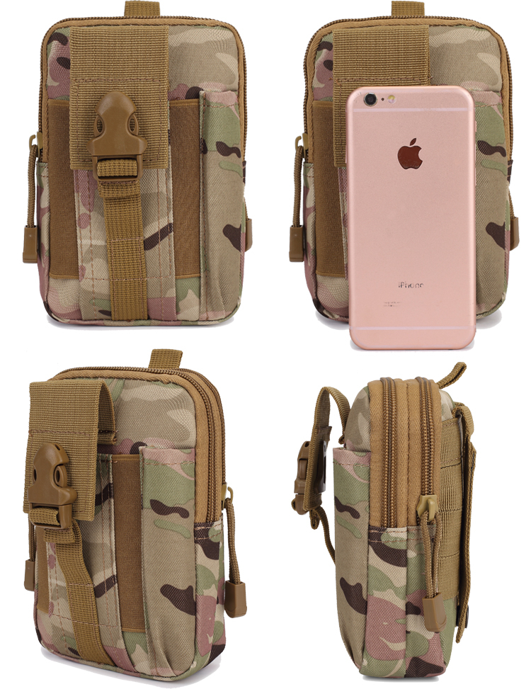 P&D Tactical Waist Pouch EDC Molle Waist Bag Belt Phone Pouch Hiking ...