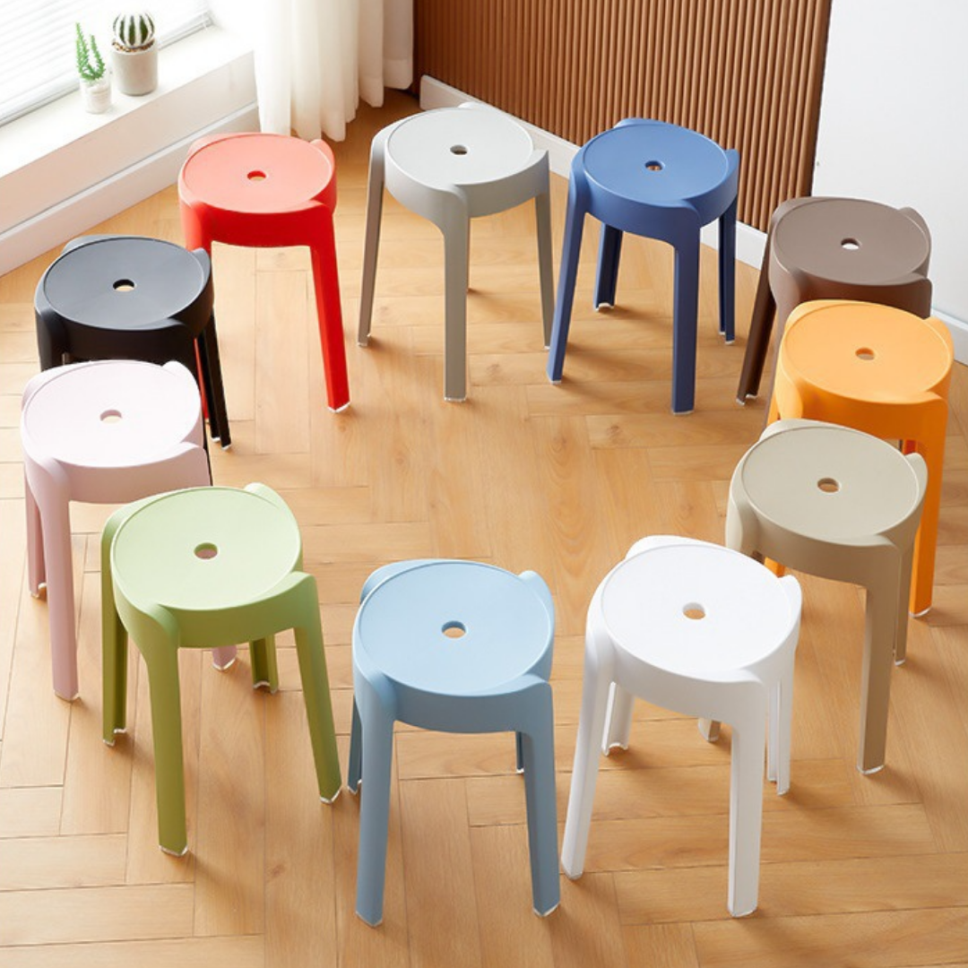 Nordic Plastic Stool Simple Modern Premium Stackable Thickened Living ...