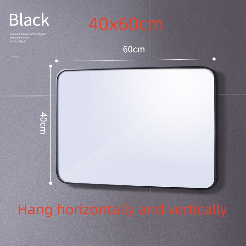 Bathroom mirror Square mirror Toilet mirror Makeup mirror Nail free ...