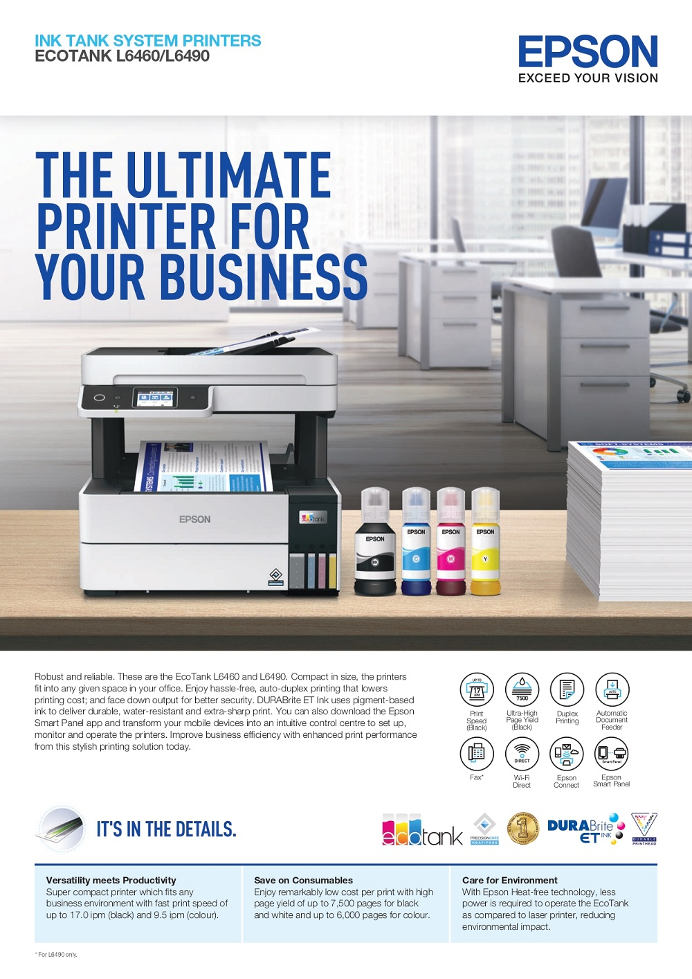 Epson L6460 Ink Tank Printer | Shopee Singapore