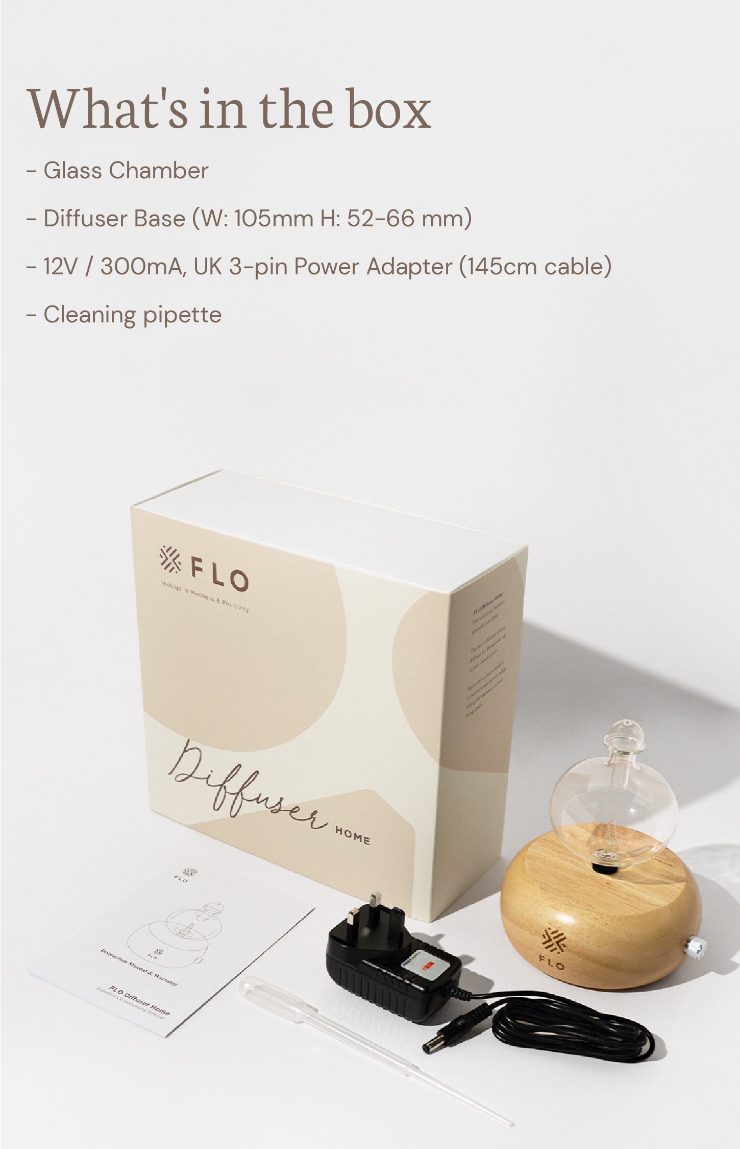 FLO Diffuser Home - Aroma Nebulising Essential Oil Diffuser - Waterless, LED, Timer | Shopee ...