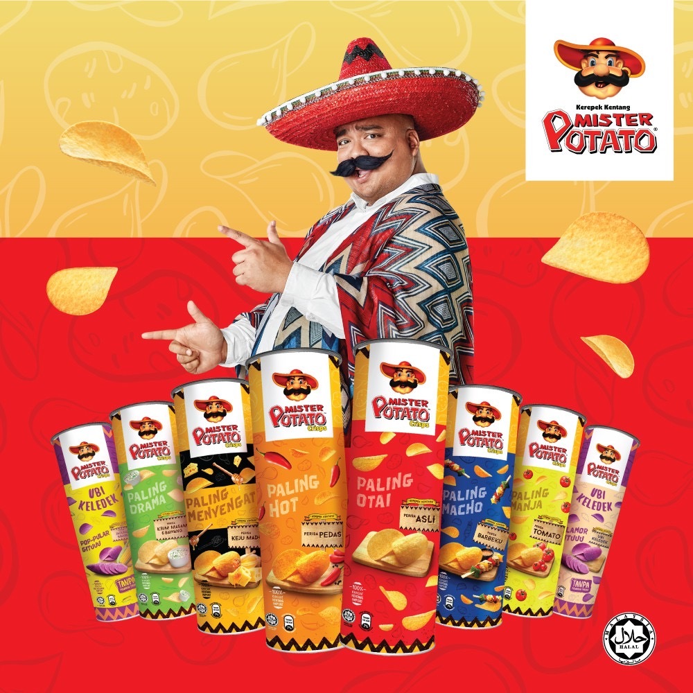 Mister Potato Crisps Original Sour Cream & Onion BBQ Honey Cheese Hot ...