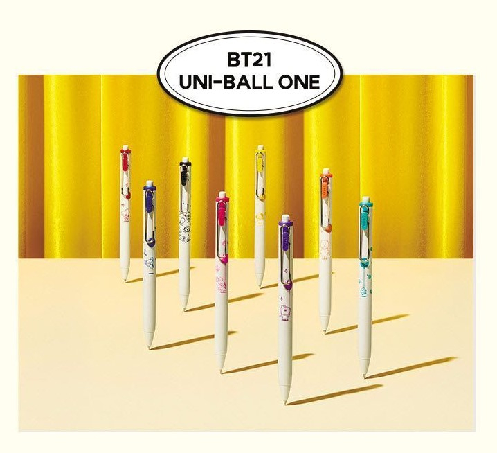 *Last Stock* BT21 Uni-Ball One 0.38mm ball pen 8 Color Set | Shopee ...