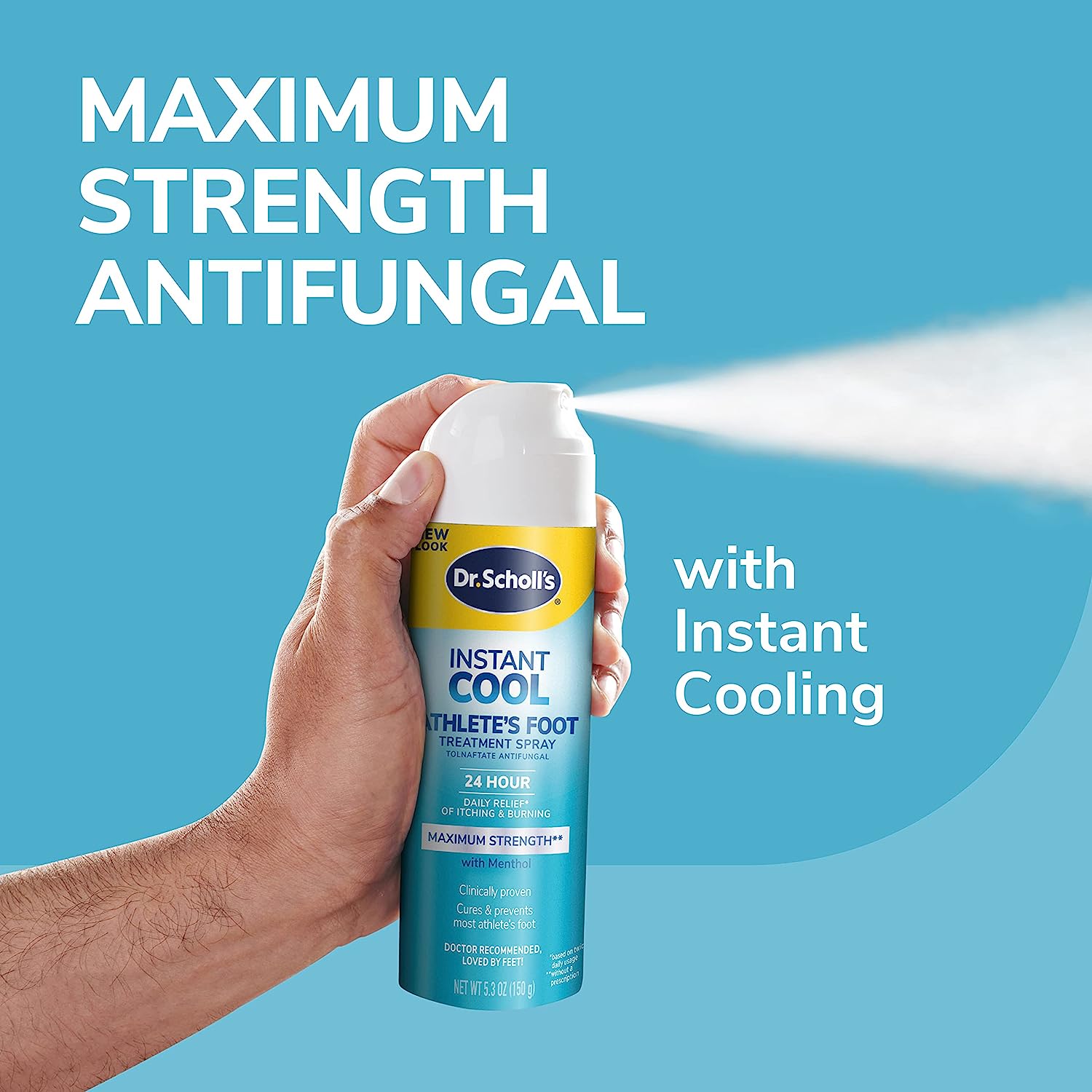 Dr. Scholl's INSTANT COOL ATHLETE'S FOOT TREATMENT SPRAY 150g | Shopee ...
