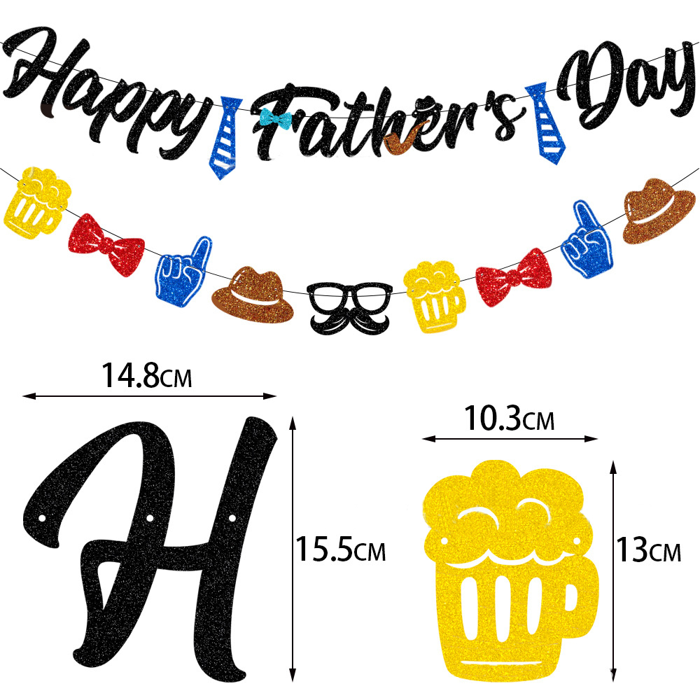 [SG seller] DIY Father's Day Banner Cake cupcake Topper happy father ...