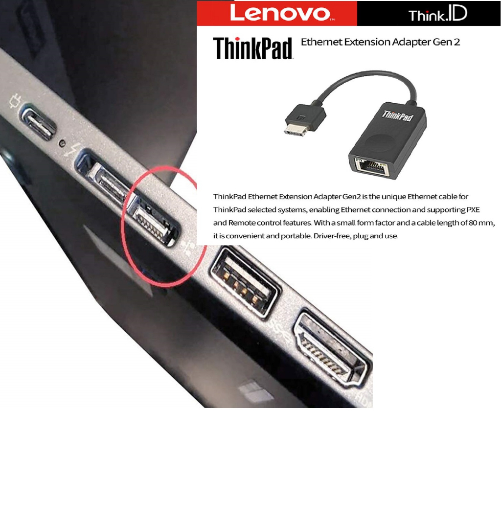 Brand New ThinkPad Ethernet Extension Adapter Gen 2 [RJ45 Adapter ...