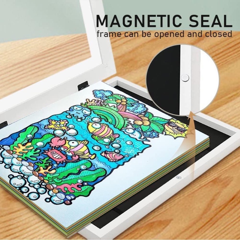 Kids Art Drawing Flip Wooden Picture Frame | Shopee Singapore