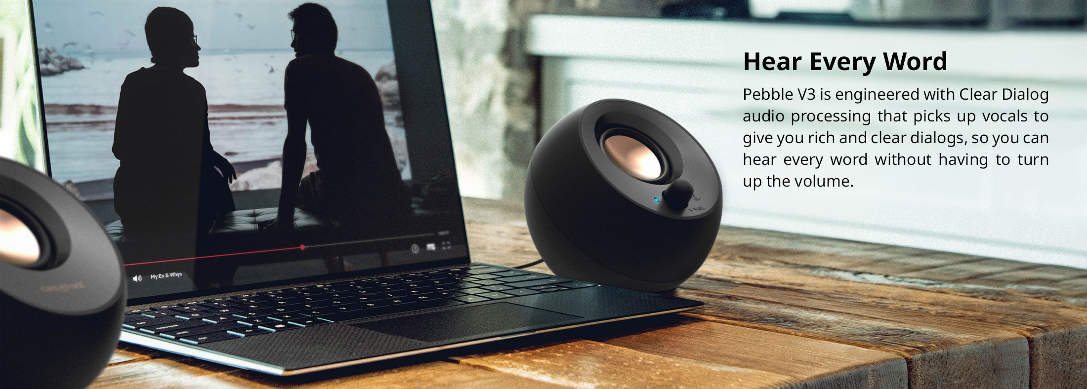 Creative Pebble V3 - Minimalistic 2.0 USB-C Speakers with Bluetooth® 5. ...