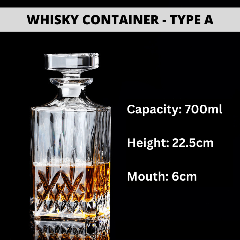 Whisky Crystal Glass Container, Whiskey Glass for Bourbon Cognac Brandy ...