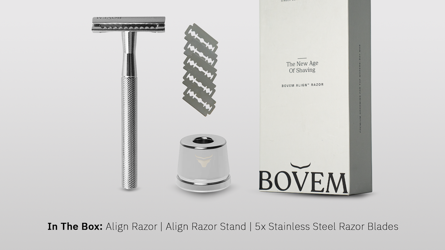 BOVEM Align Razor Single Blade Double-Edged Safety Facial Razor For Men ...
