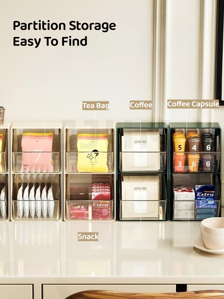 [SG] Coffee Capsule Holder Tea bag Organizer Pantry Acrylic Teabag ...
