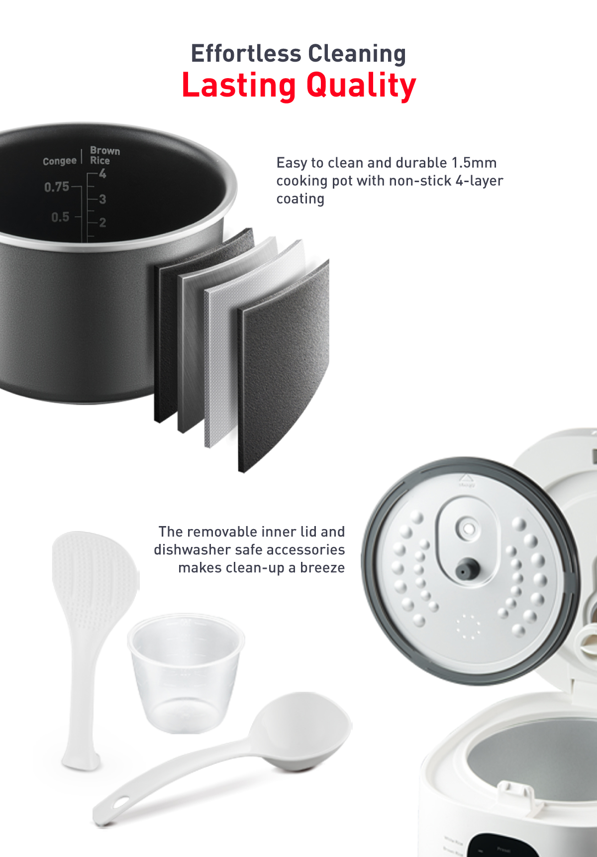 Tefal Mini Rice Mate Fuzzy Logic Rice Cooker 0.7L – 8 programmes, AI ...