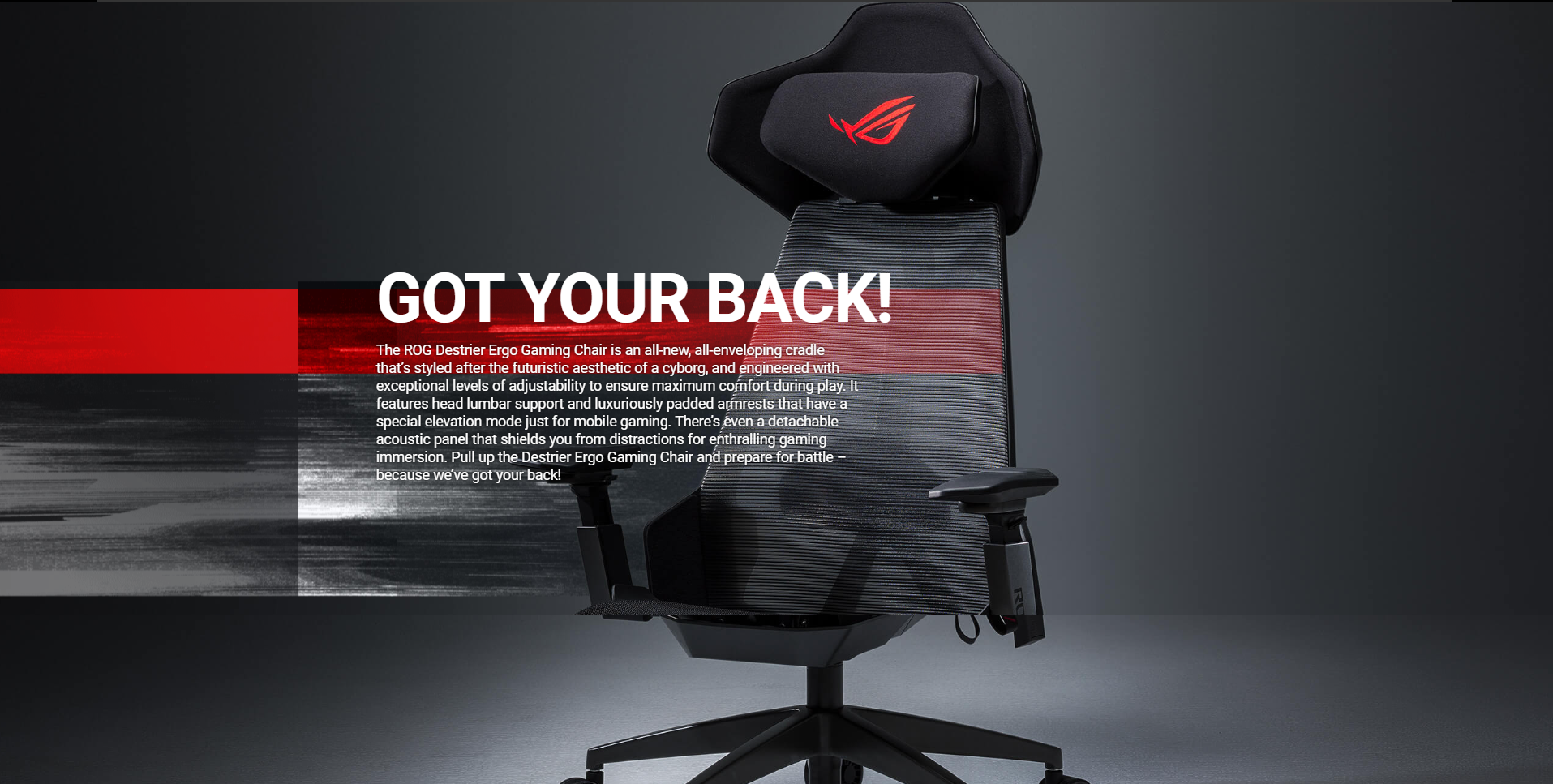 Asus ROG Destrier Ergonomic Mesh Gaming Chair - Versatile Seat ...