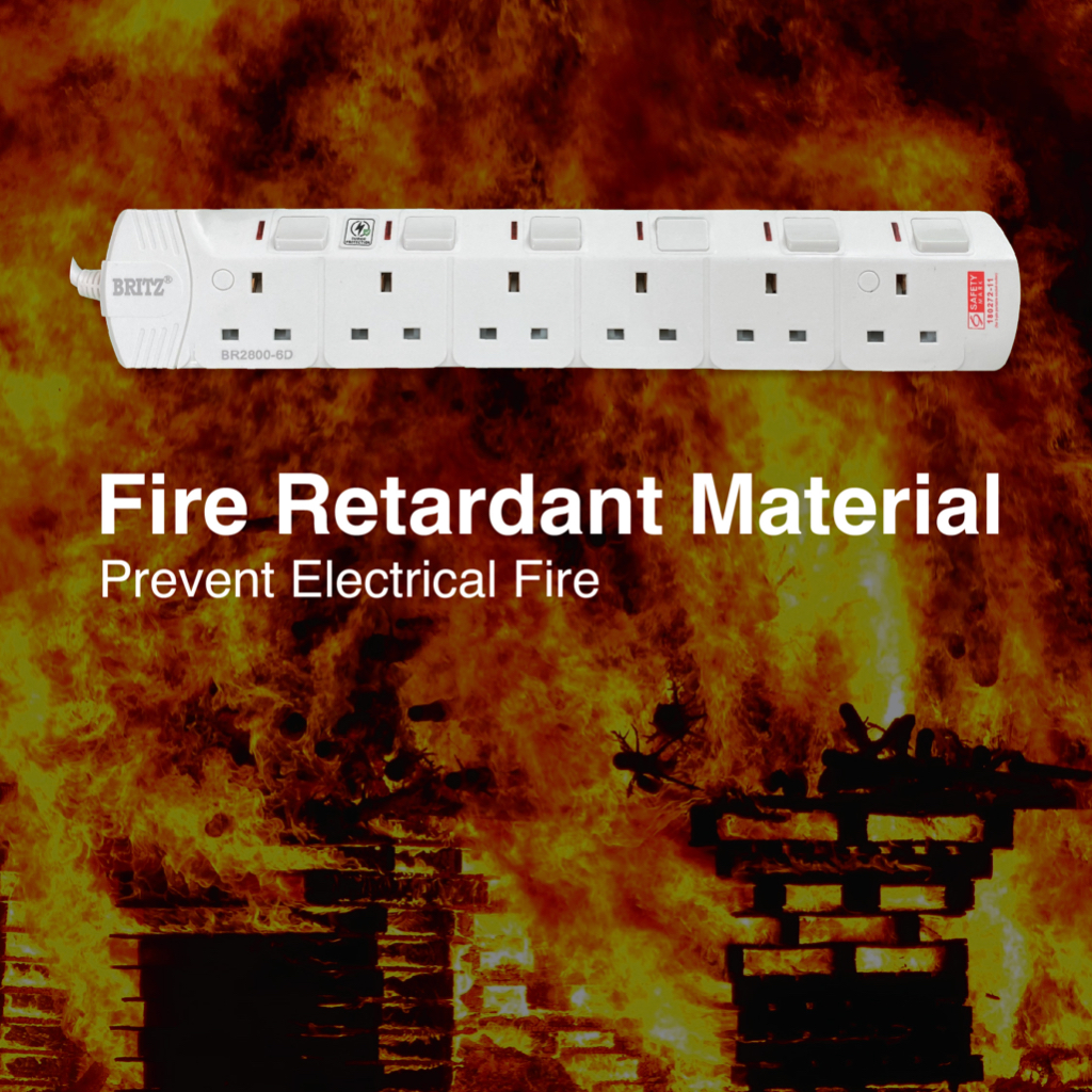 BRITZ 3/6 Metres Extension Socket Cord , Surge Protection , Safety Mark ...