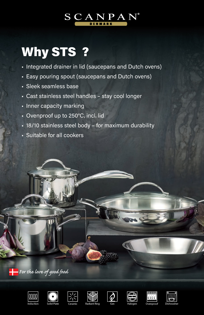 SCANPAN STS 28cm/4L Covered Sauté Pan | Shopee Singapore