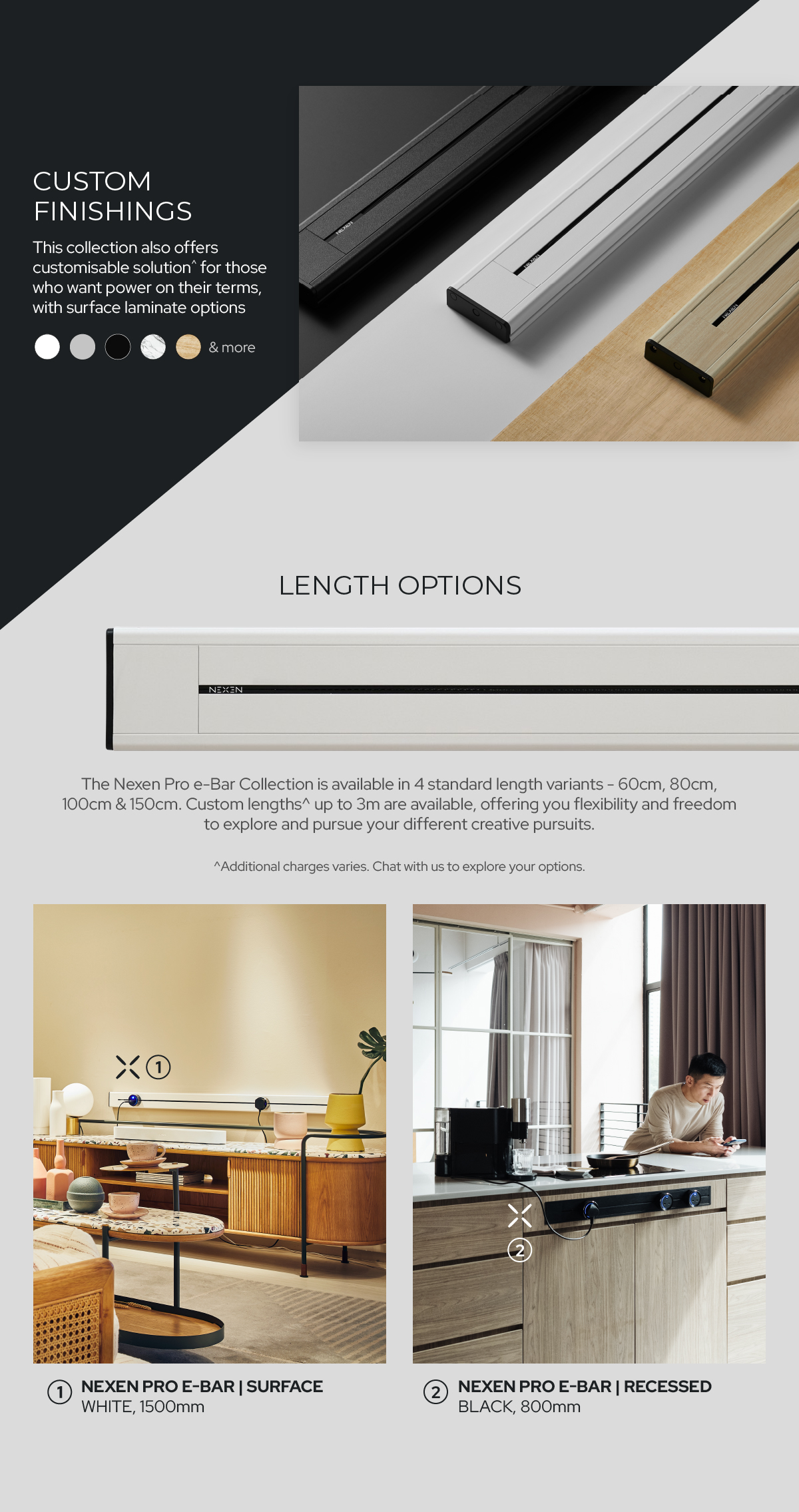 Nexen Pro Recess Power Track + 4 Adaptors (with Installation) | Power ...