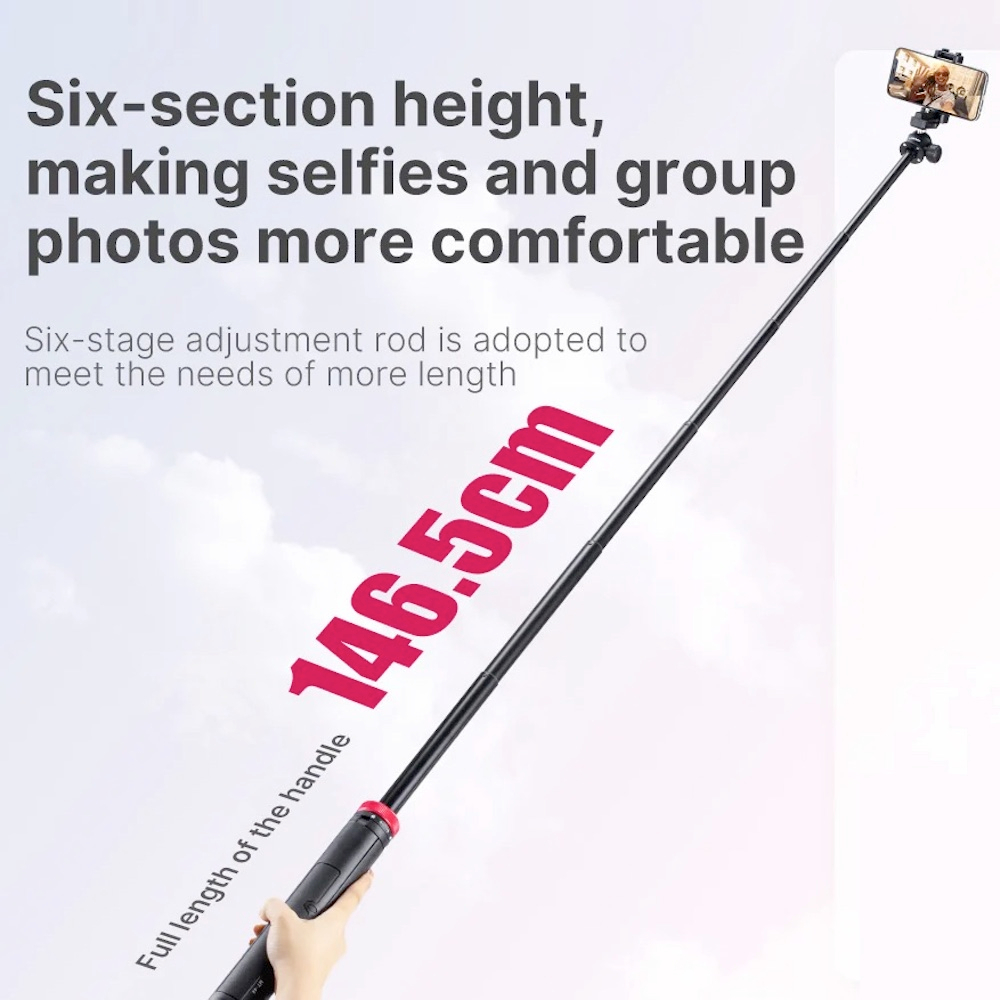 Ulanzi Mt 44 Extendable Tripod Selfie Stick Phone Holder Clip Vlog