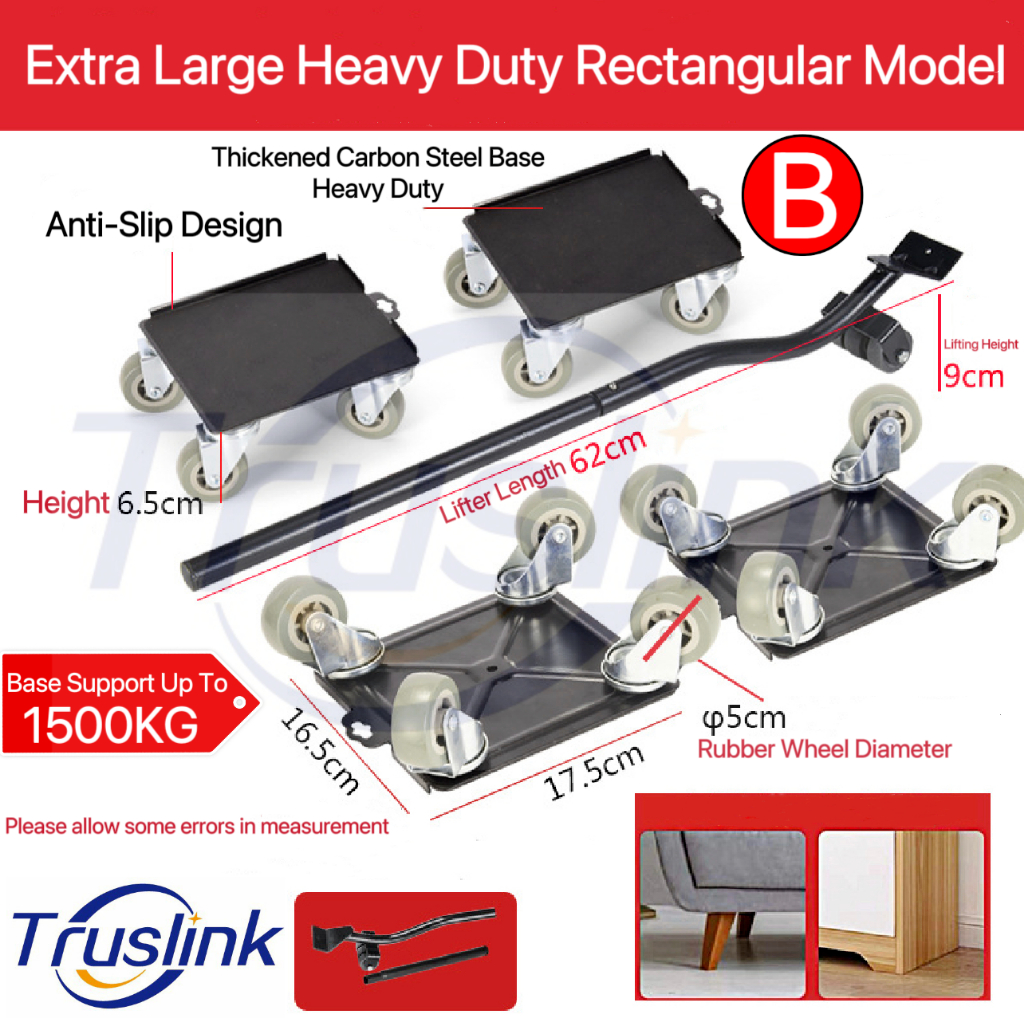 Heavy Duty Sets Metal Furniture Lifter Mover Tools Carrying Glider Tool ...
