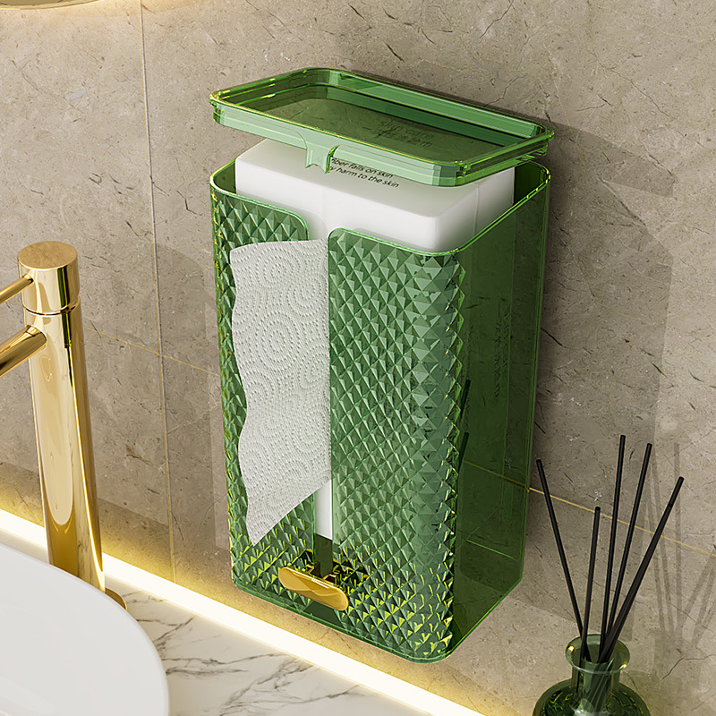 Art Living Wall Mounted Tissue Box Holder Punch Free Tissue Paper ...