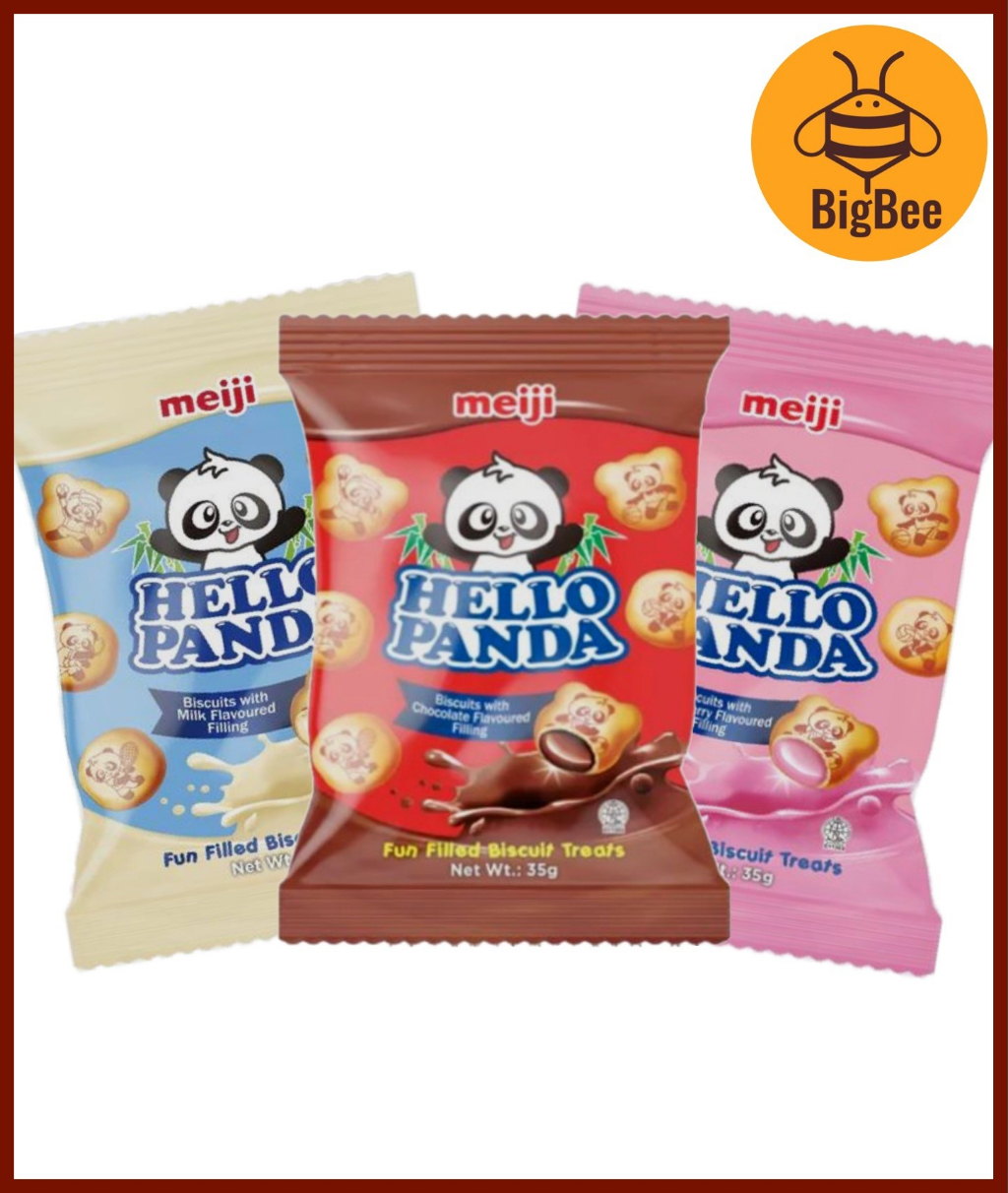 Meiji Hello Panda Biscuits - 35g/pack Chocolate Milk Strawberry Biscuit ...