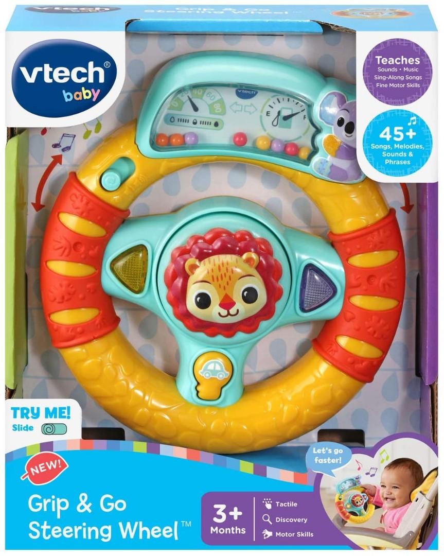 VTech Baby Grip and Go Steering Wheel - interactive lion drives the fun ...