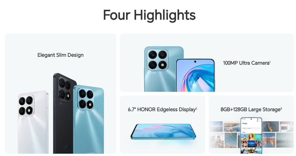 HONOR X8a Global Version | 8GB Ram + 128GB Storage | 100MP Ultra Camera ...