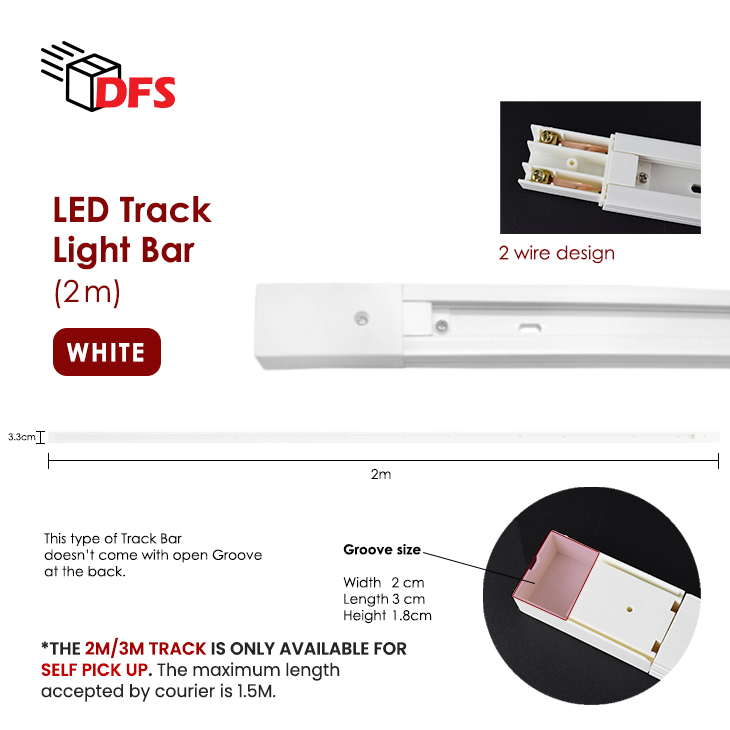 DFS LED LIGHT 2M Track for LED Track Light | Shopee Singapore
