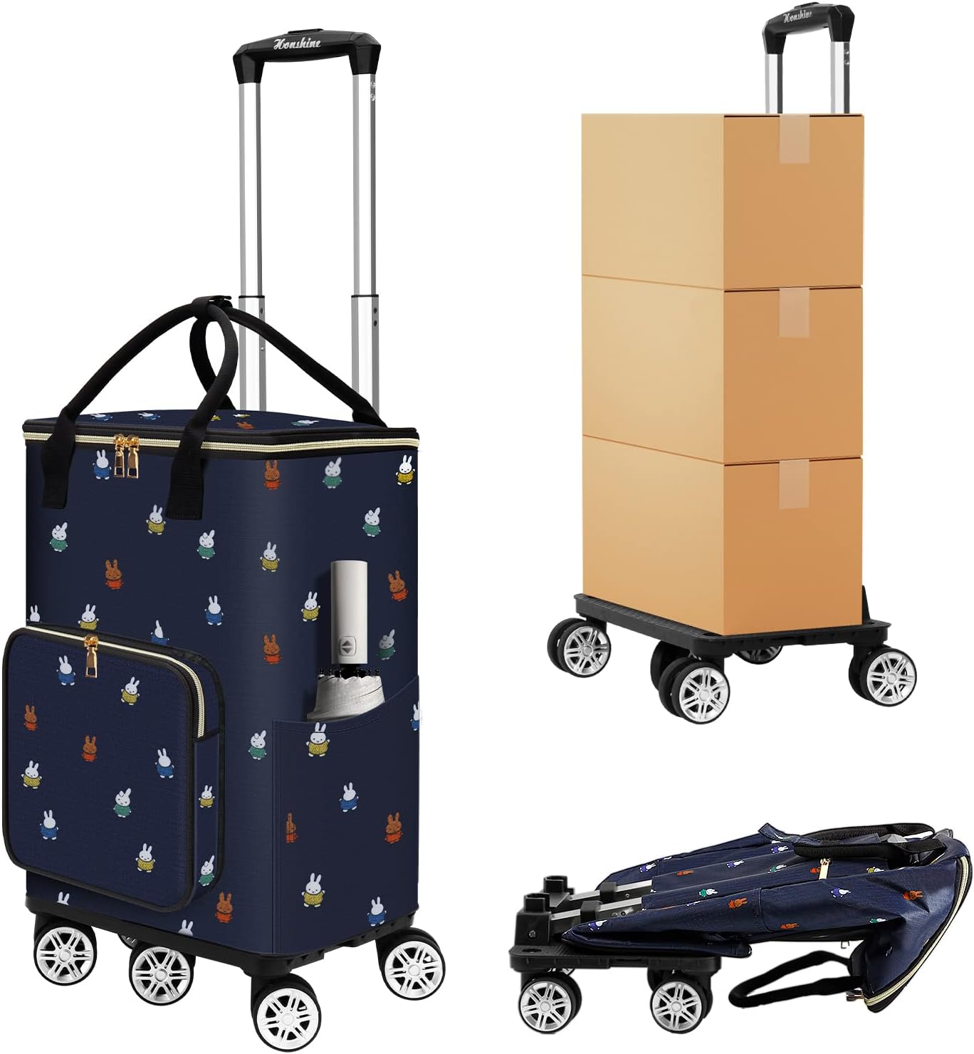 [READY STOCK] Retractable Folding Shopping Trolley Bag Detachable ...