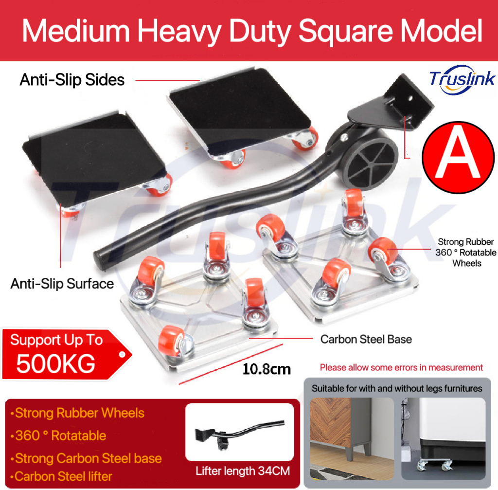 Heavy Duty Sets Metal Furniture Lifter Mover Tools Carrying Glider Tool ...