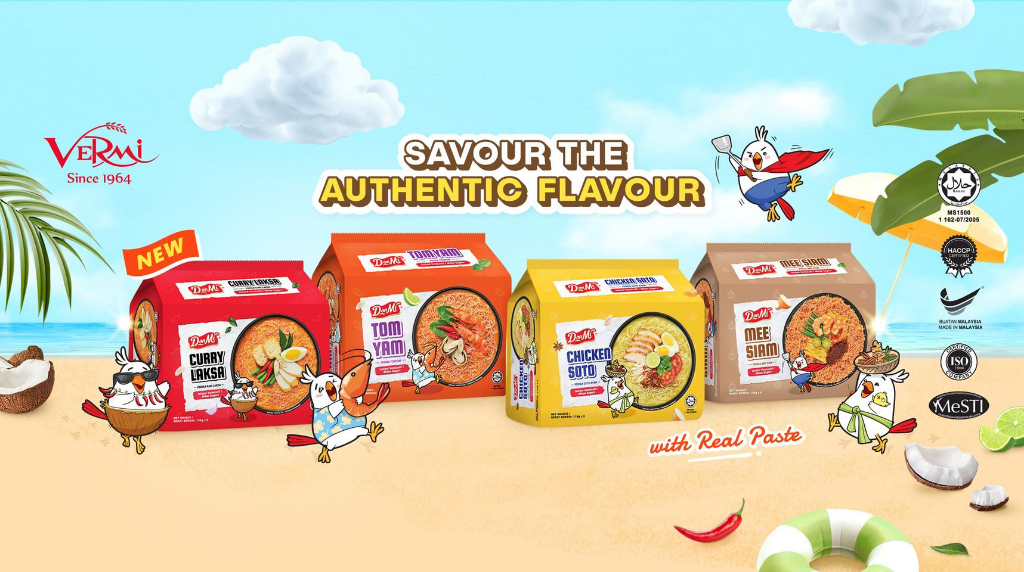 Donmi Instant Vermicelli Curry Laksa Tomyam Tomyum Chicken Soto Mee Mi ...