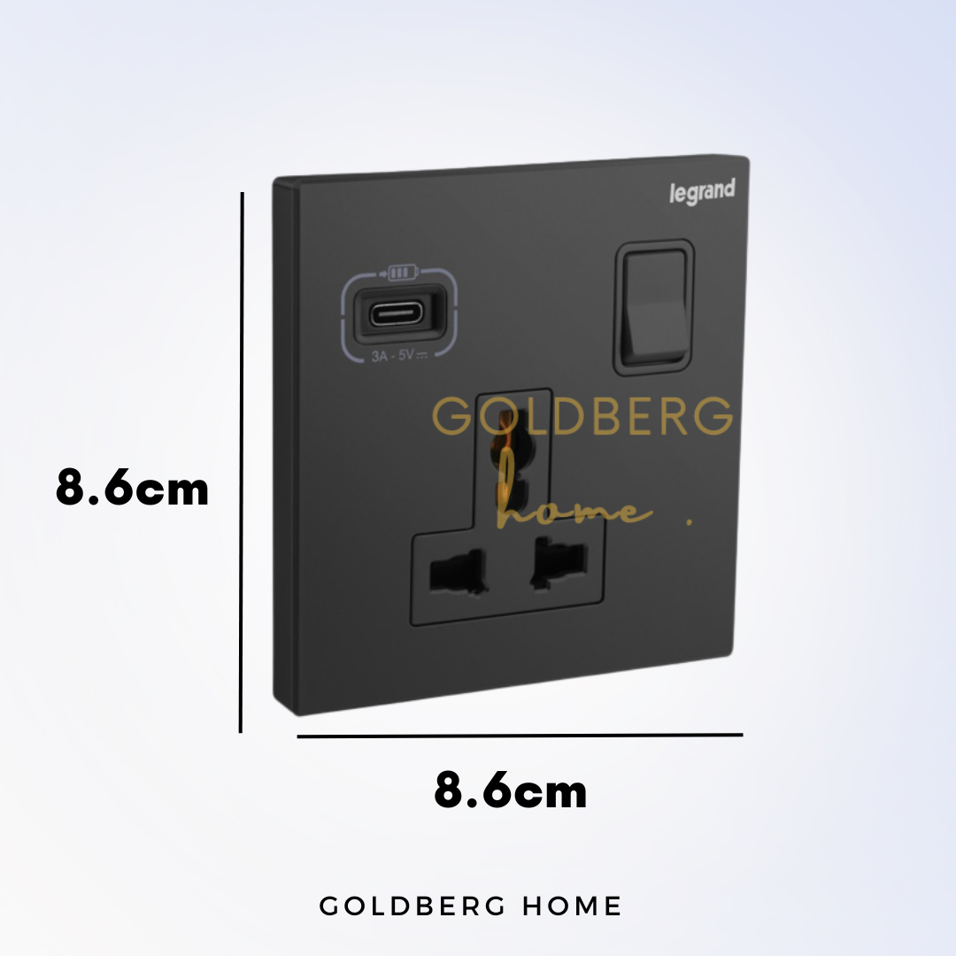Legrand Galion Socket with USB White Dark Silver Champagne Rose Gold ...