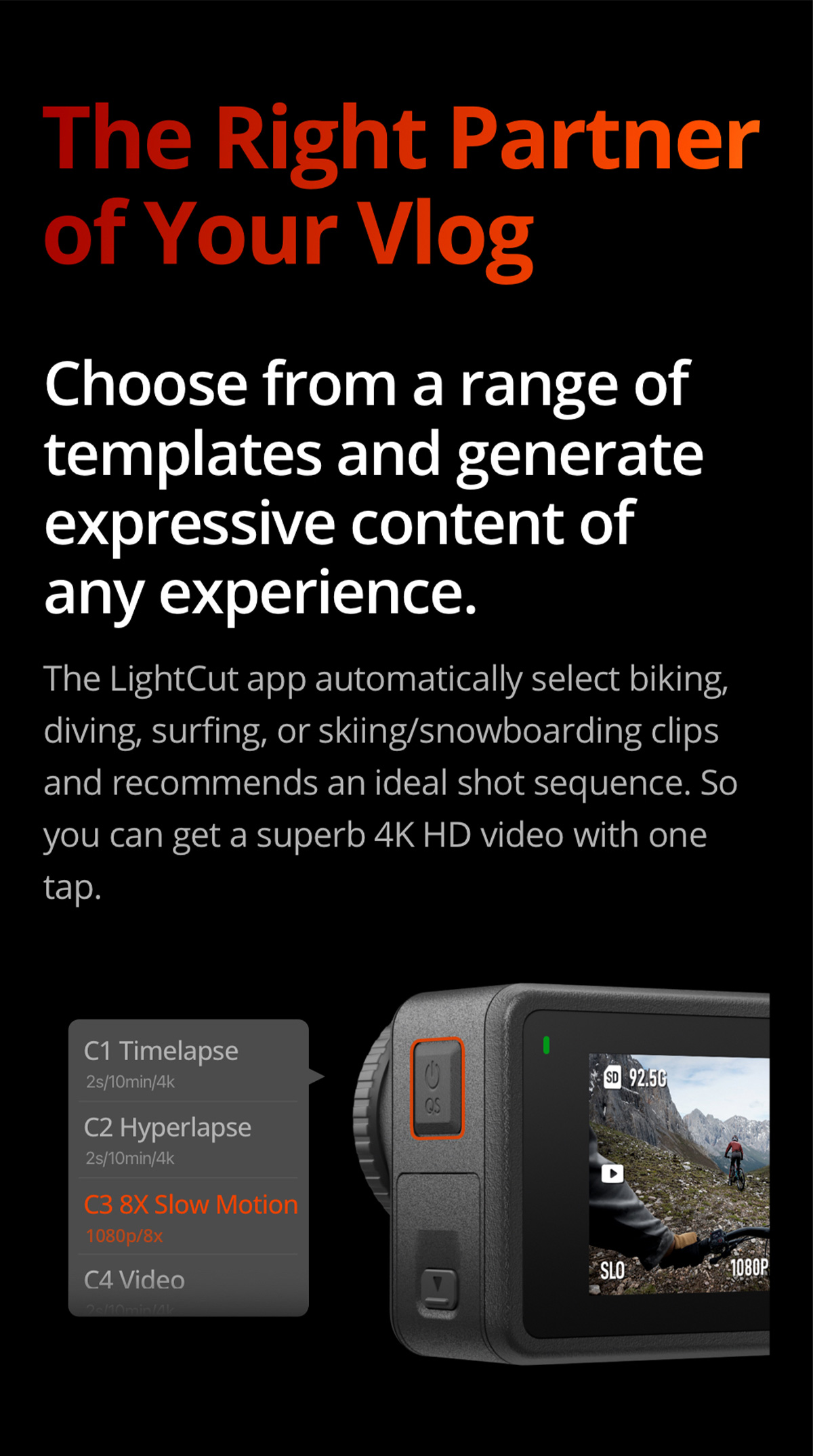 DJI Osmo Action 4 - Action Camera | 1/1.3inch sensor&stunning low light ...