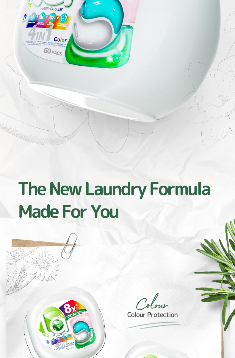 La Nature 4in1 Laundry Capsules 50 Pods | Shopee Singapore