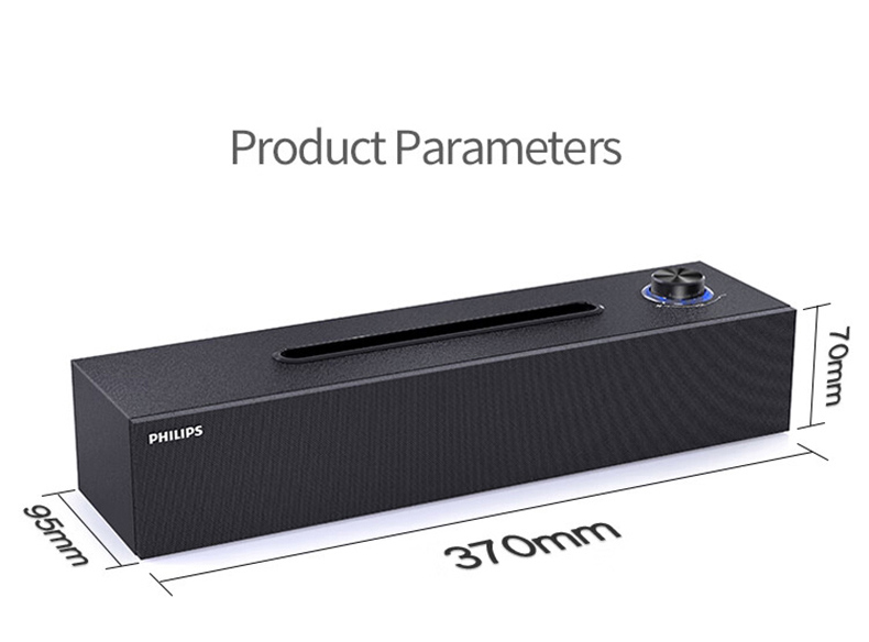 Philips Mini Surround Soundbar Speaker System with Wireless Bluetooth 5 ...