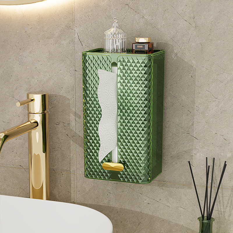 Art Living Wall Mounted Tissue Box Holder Punch Free Tissue Paper ...