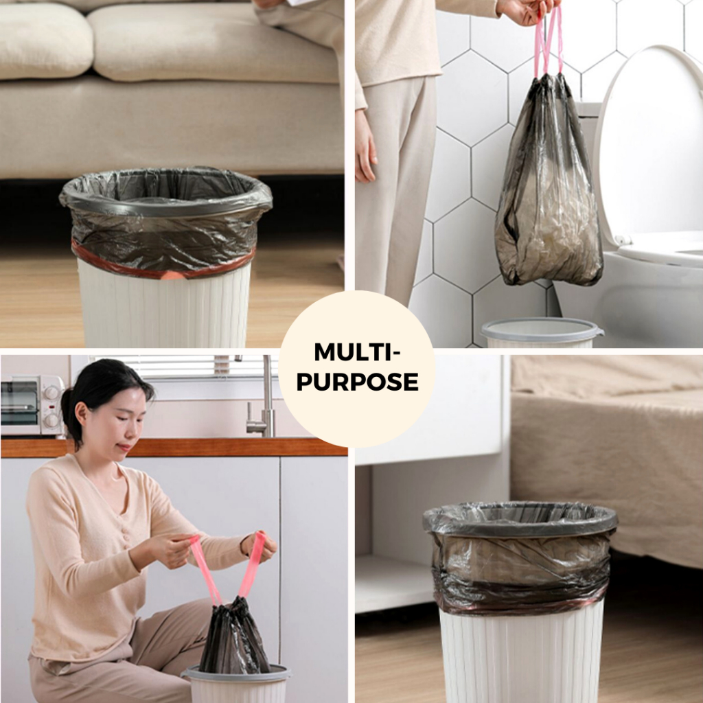 Mixshop Drawstring Garbage Bag Trash Bag Rubbish Bag Plastic Dustbin ...