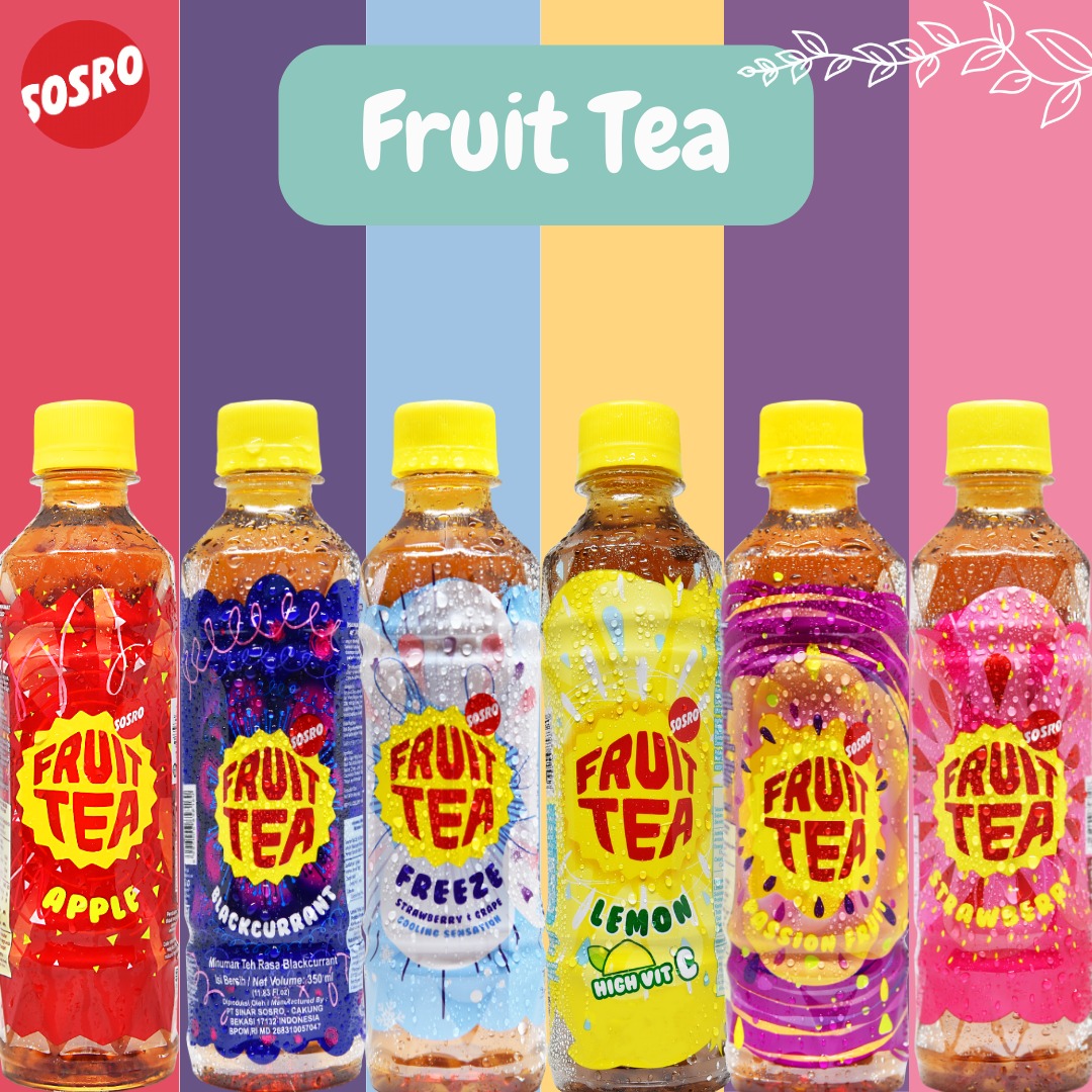 Sosro Fruit Tea Assorted Flavours (12 x 350ml) - Carton | Shopee Singapore