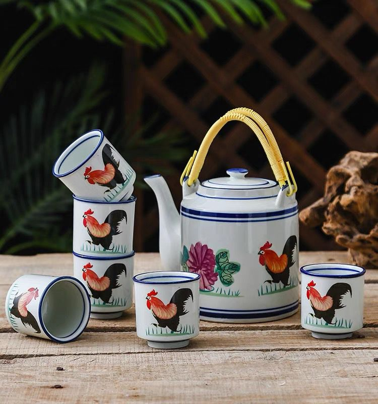 Chinese Retro Nostalgic Rooster Ceramic Teapot | High Temperature ...