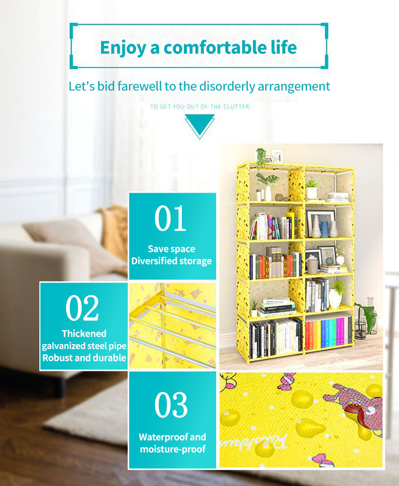 (HOME+) Bookcase Simple Table Floor Shelf Student Dormitory Bedroom Toy ...