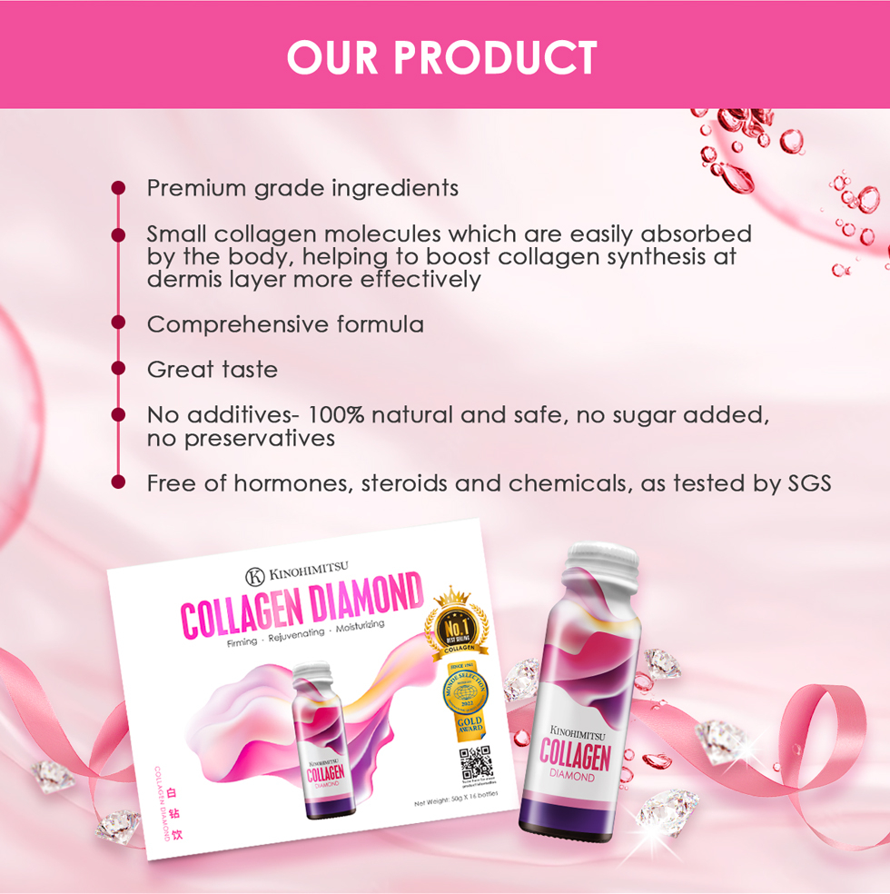 [Mix & Match 30 Bottles] Kinohimitsu Collagen Diamond/Collagen Nite ...