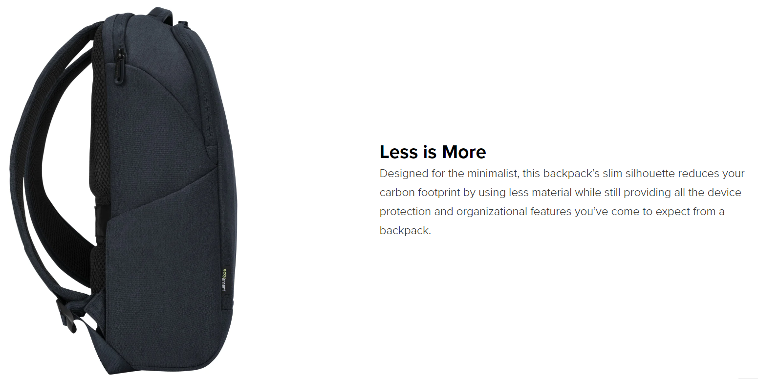 Targus Cypress EcoSmart® 15.6" Slim Backpack – Lightweight Ergonomic ...
